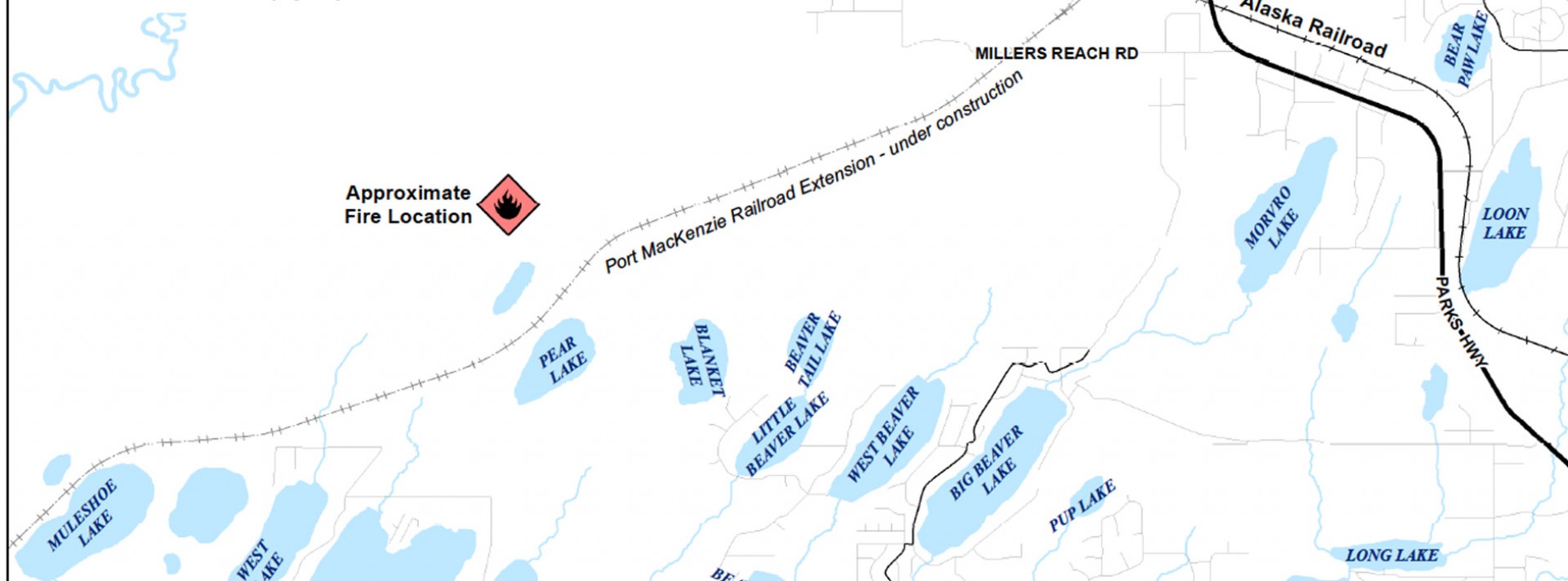 Matanuska-Susitna Borough - Dozer line nearly complete on Fire
